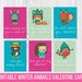 Animal Valentines Day Card for Kids, Woodland Animal Printable ...