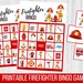 Printable Firefighter BINGO Cards, Fire Fighter Birthday Party Digital ...