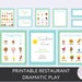 Printable Restaurant Dramatic Play, Pretend Play Diner Digital Download ...