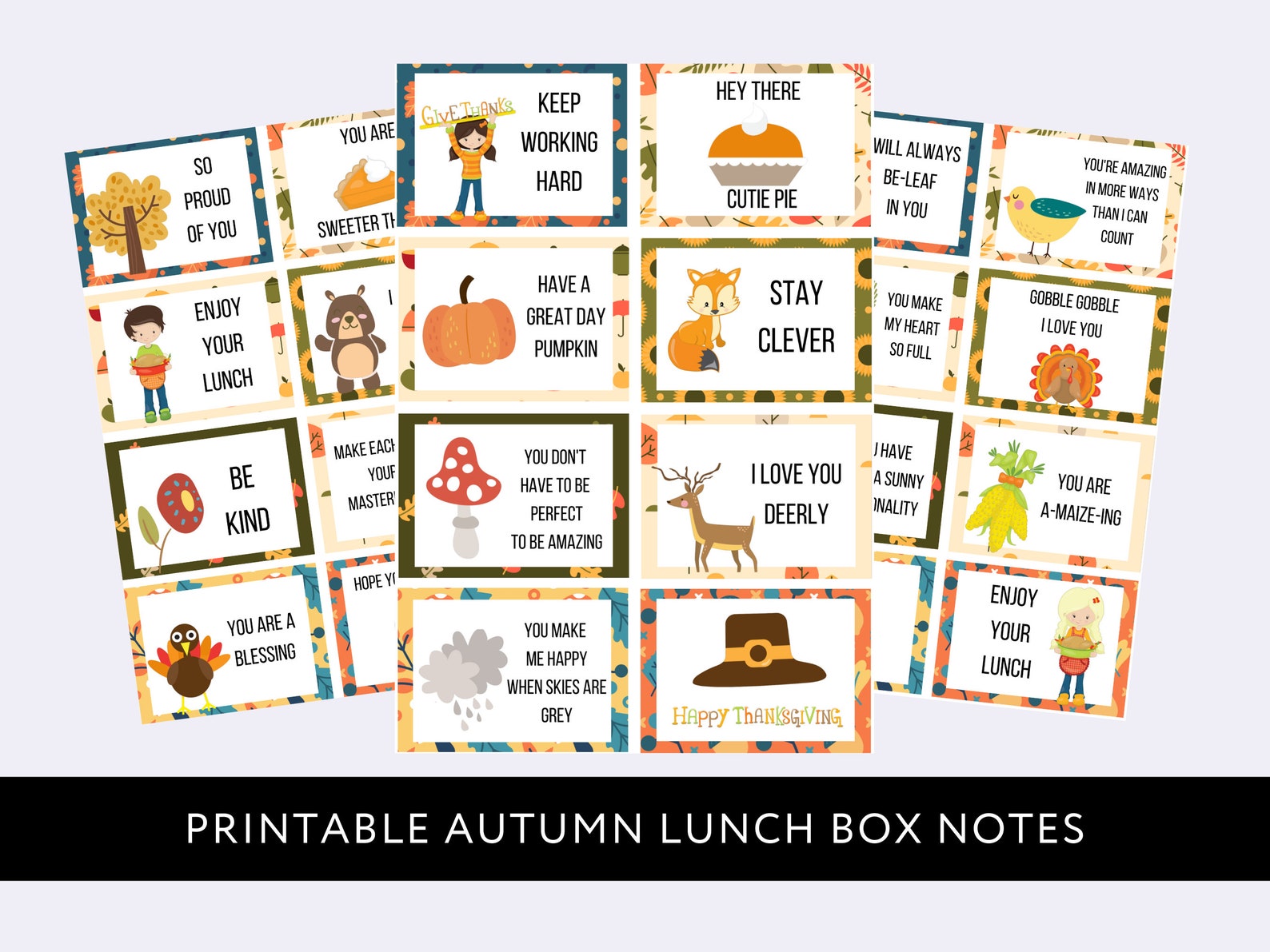Fall Affirmation Cards Printable, Kids Daily Affirmation, Positive ...