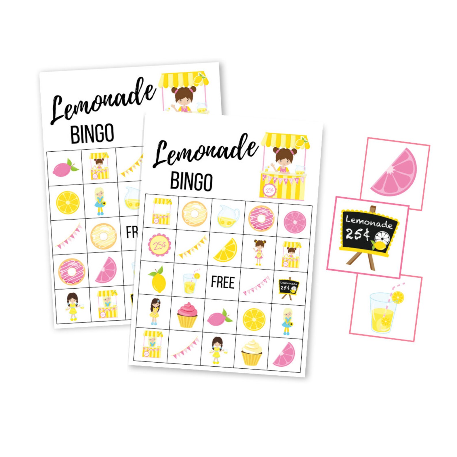 Lemonade Stand BINGO Game, Printable Summer Digital Download, Party ...
