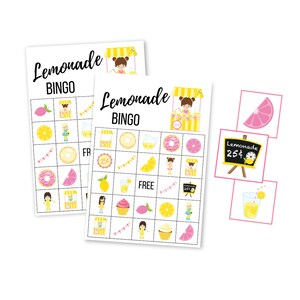 Lemonade Stand BINGO Game, Printable Summer Digital Download, Party ...