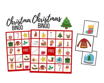 Christmas Music Bingo Christmas Party Games Christmas - Etsy