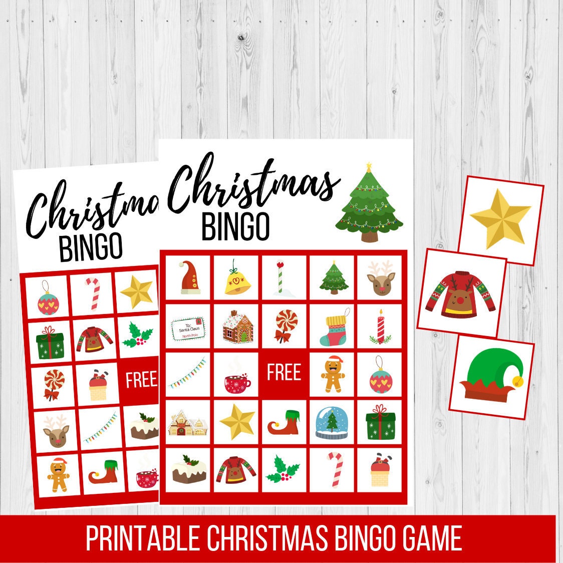 Printable Christmas BINGO Game, Holiday Instant Download, Seasonal ...