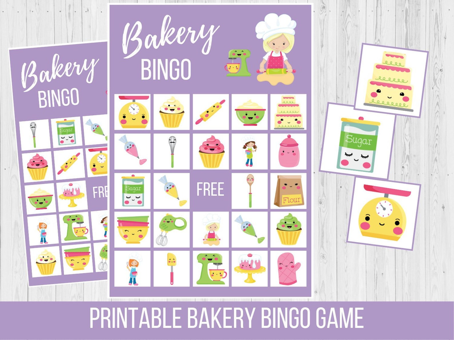 Printable Bakery BINGO Game Instant Download Sweet Treat - Etsy