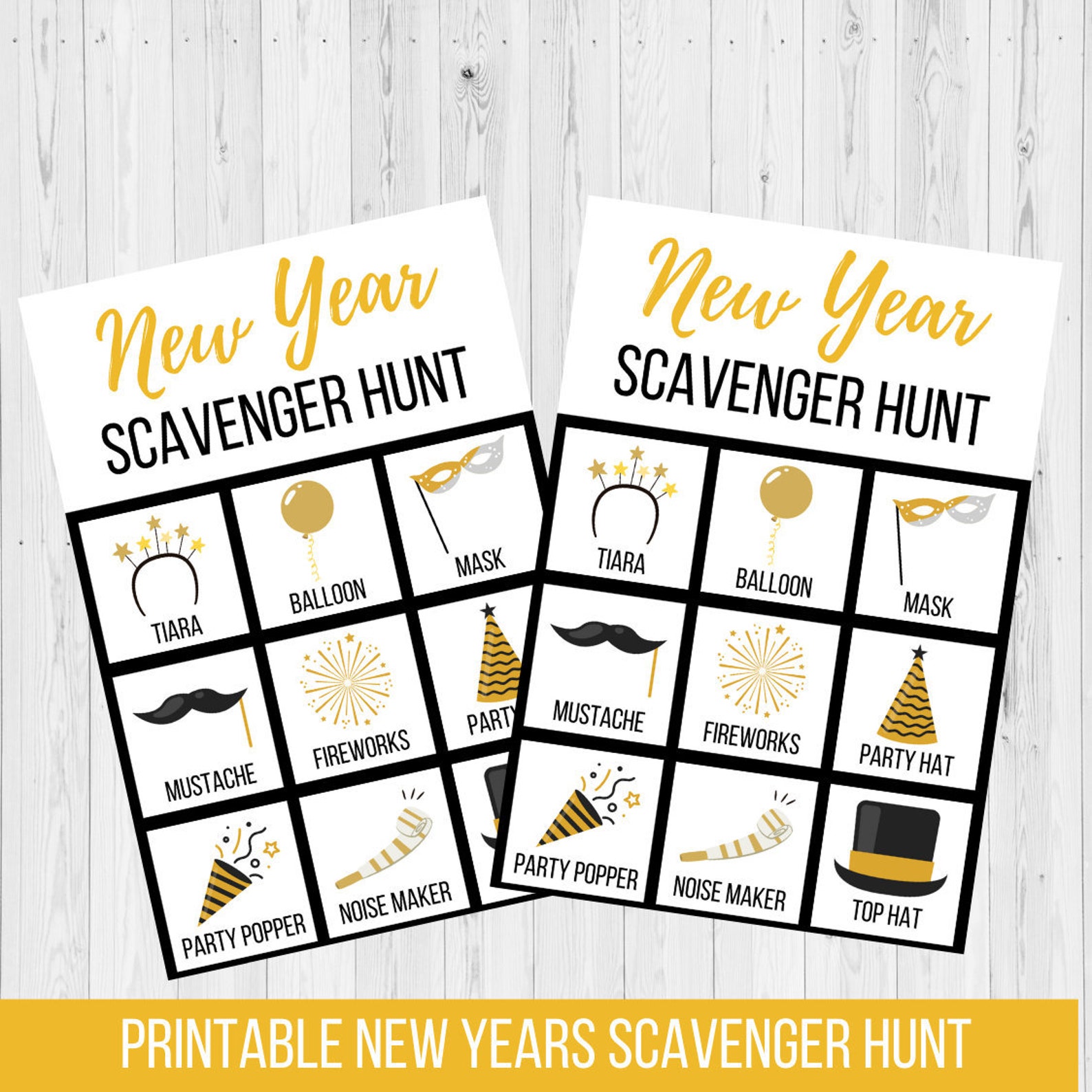 New Years Eve Party Scavenger Hunt Printable, Holiday Digital Download ...