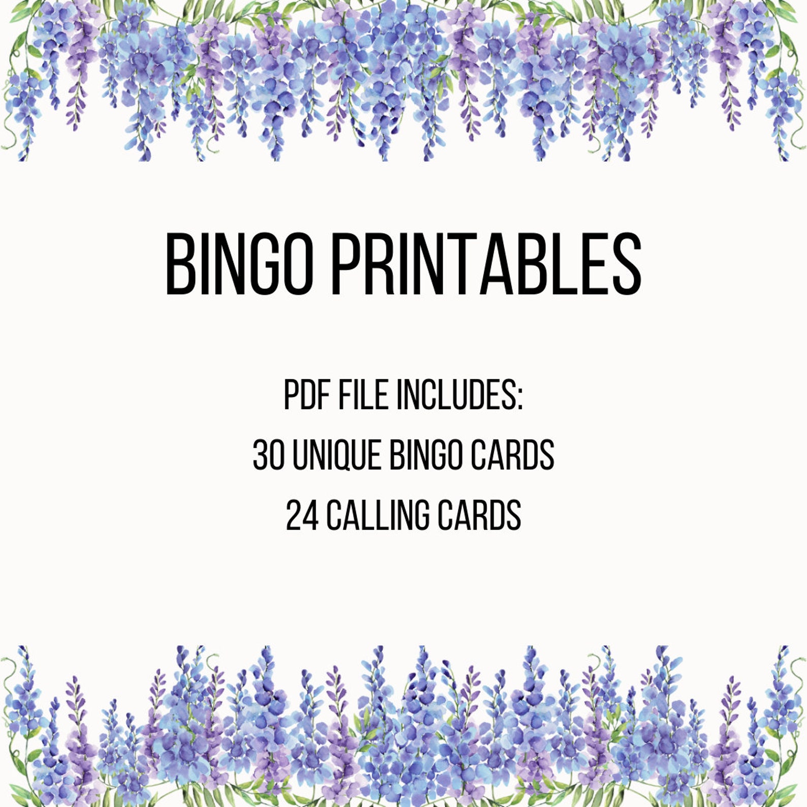 Tea Party BINGO Game, Printable Girl Birthday Party Digital Download ...