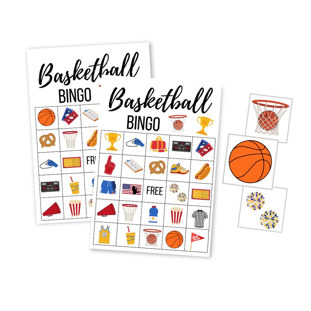Basketball BINGO Game Printable, Sports Party Digital Download, Boy ...