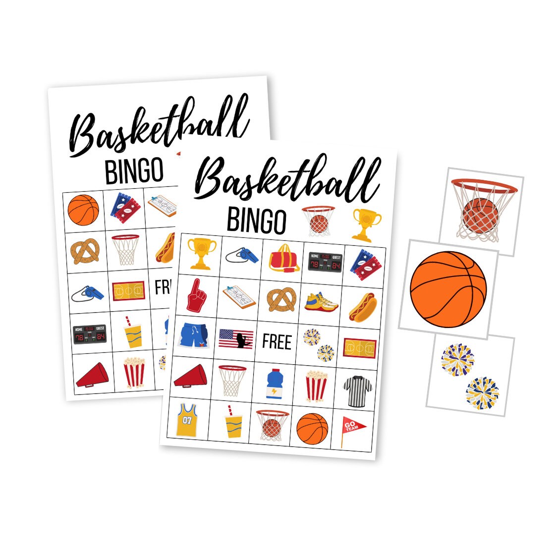 Basketball BINGO Game Printable, Sports Party Digital Download, Boy ...