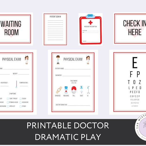 Pretend Doctor Forms - Etsy