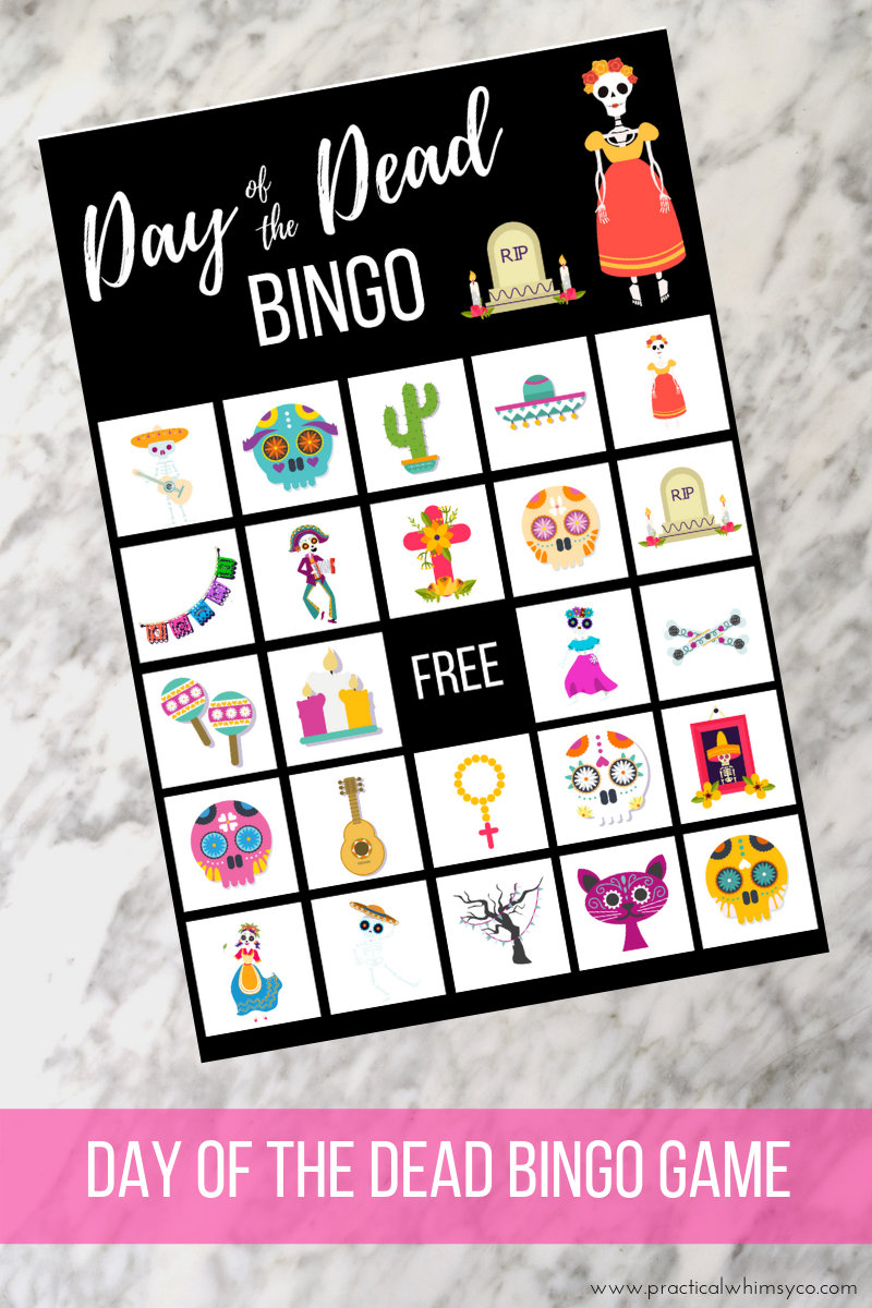 Printable Day of the Dead BINGO Cards, Dia De Los Muertos Party Holiday ...