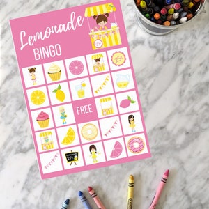 Lemonade Stand BINGO Game, Printable Summer Digital Download, Party ...