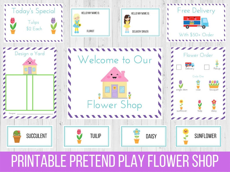 Pretend Flower Shop Preschool Curriculum Garden Center - Etsy