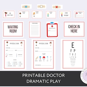 Printable Doctor Dramatic Play for Kids, Preschool Digital Download ...