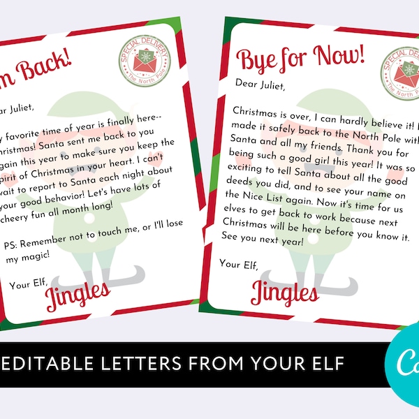North Pole Letter Template - Etsy