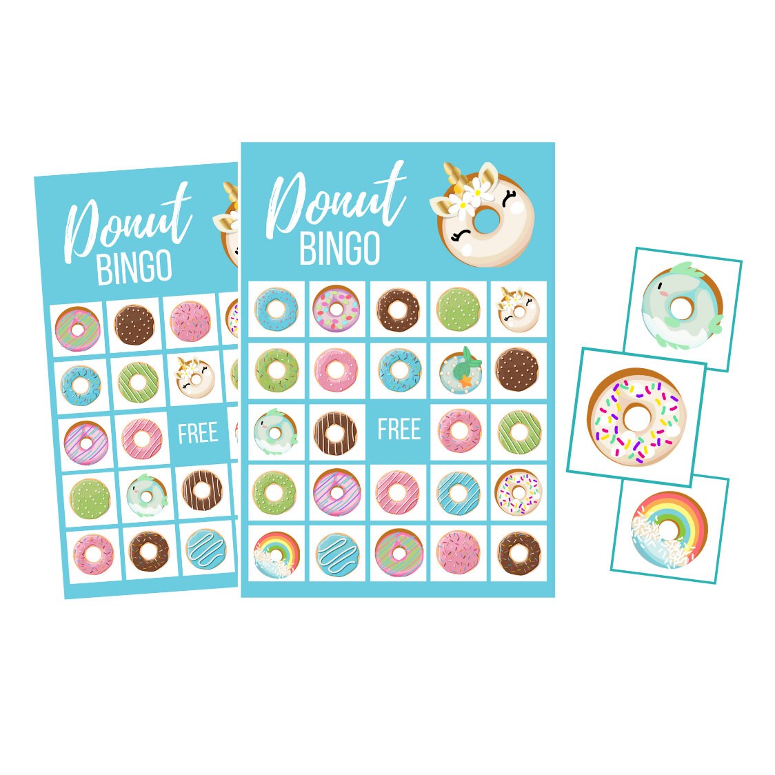 Donut BINGO Party Game Printable, Donut Baby Shower Digital Download ...