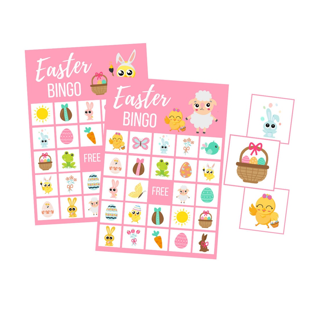 Easter Bunny BINGO Party Game, Spring Printable Digital Download ...