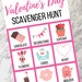 Valentine's Day Party Scavenger Hunt Printable for Kids - Etsy