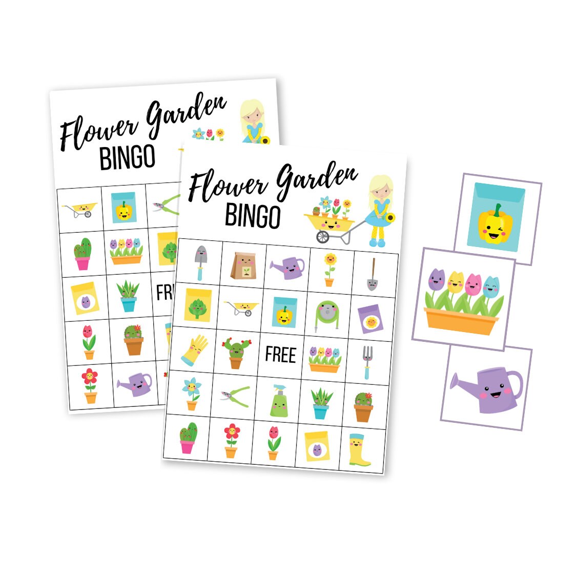 Printable Flower Garden BINGO Cards, Spring Digital Download Game ...