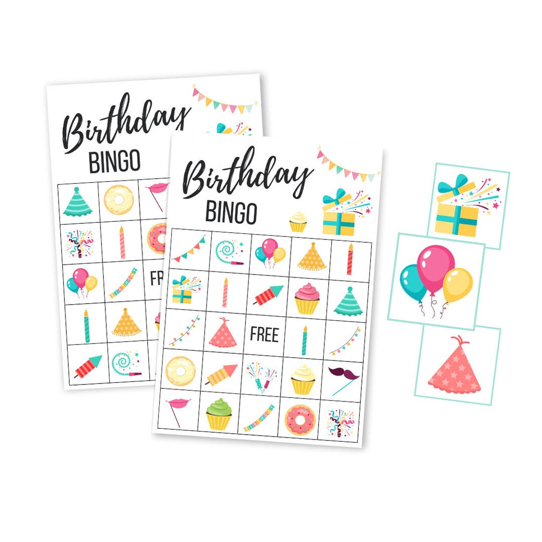 Birthday BINGO Game Printable, 1st Birthday Party Game, First Birthday ...