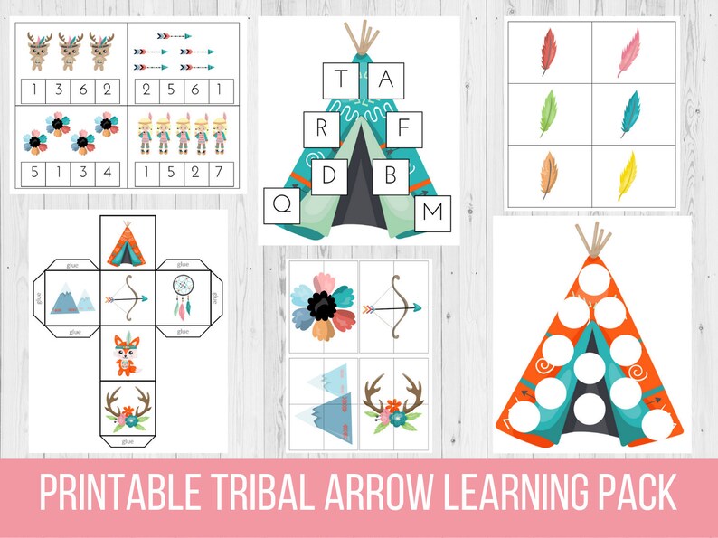 Learning Pack Bundle With Unicorn Tribal Arrow St - Etsy