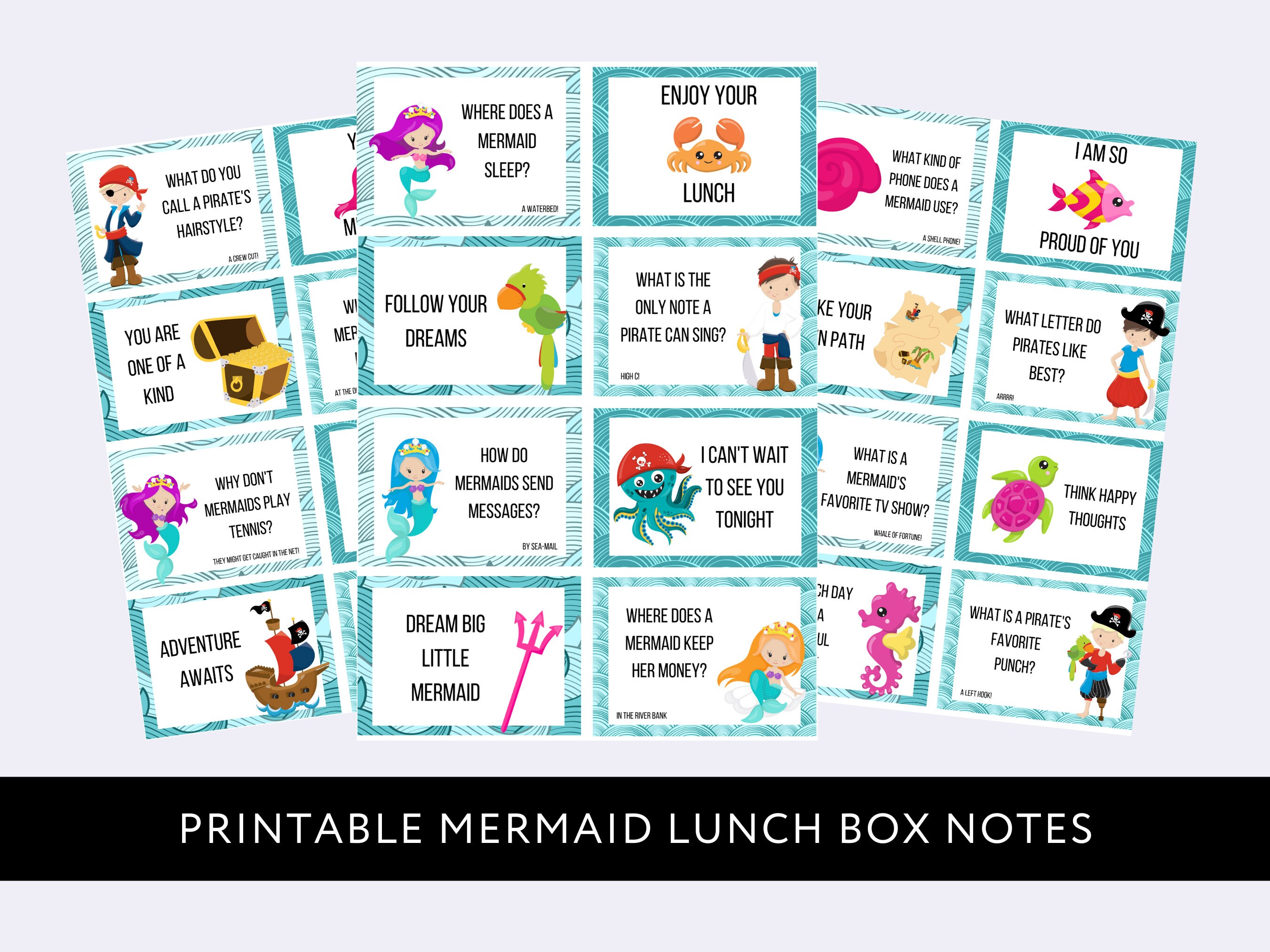 Mermaid Affirmation Cards Printable, Kids Daily Affirmation, Positive ...