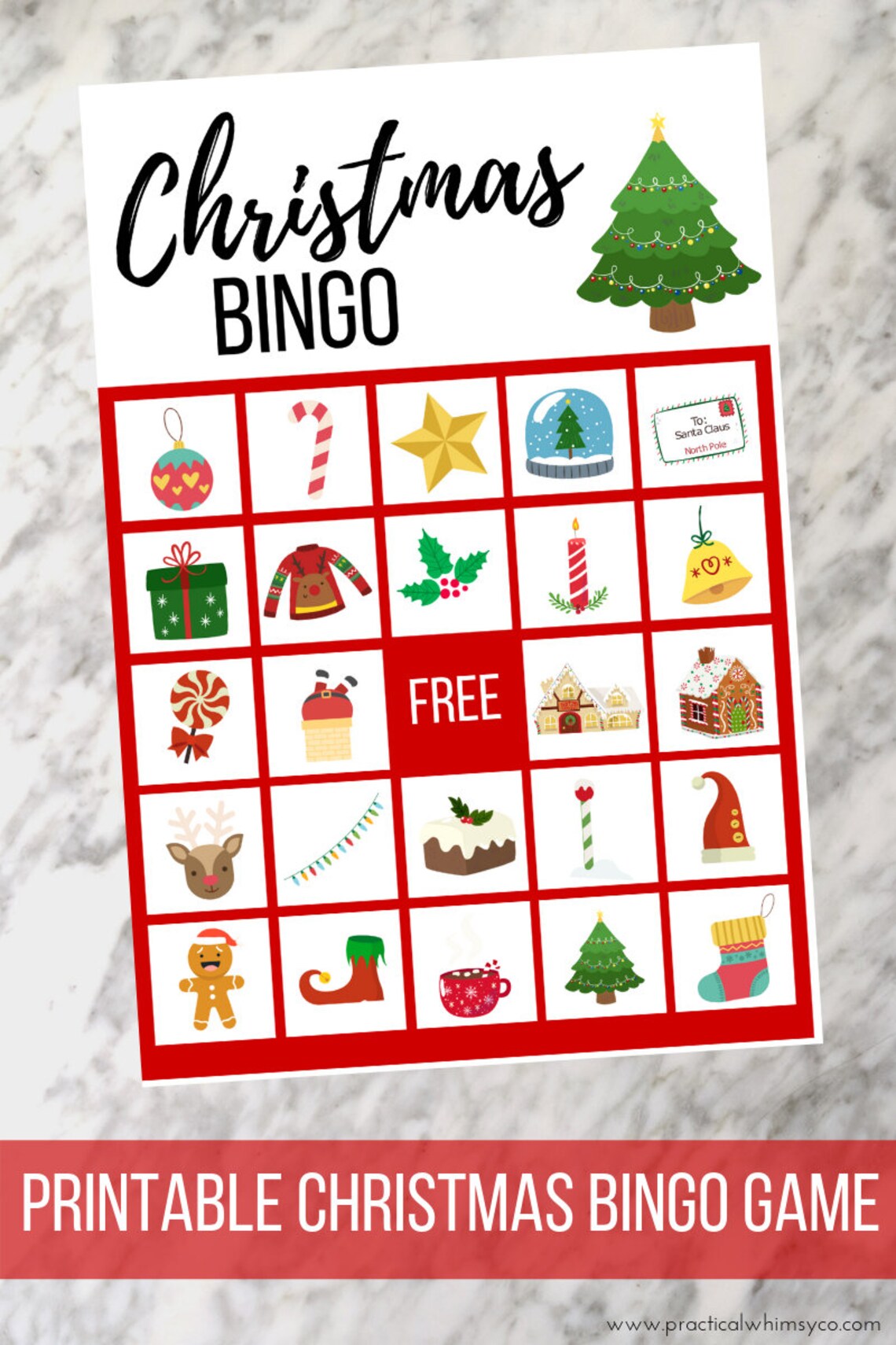 Printable Christmas BINGO Game, Holiday Instant Download, Seasonal ...