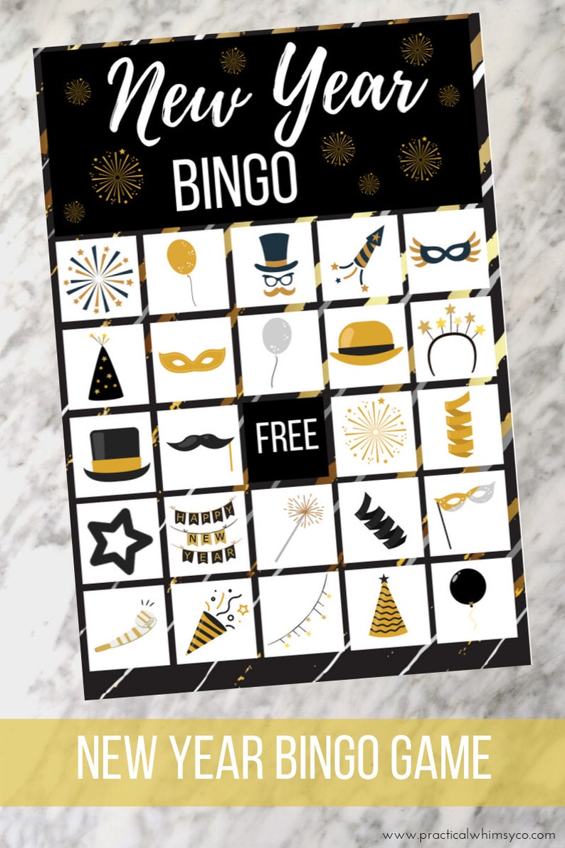 New Year s Eve BINGO Printable Game Etsy new-year-s-eve-bingo-printable-game-etsy