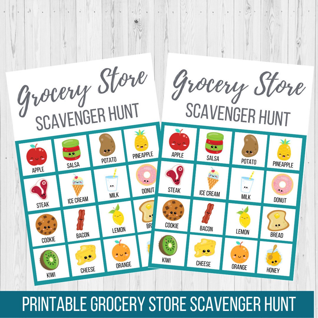 Grocery Store Scavenger Hunt Printable - Etsy