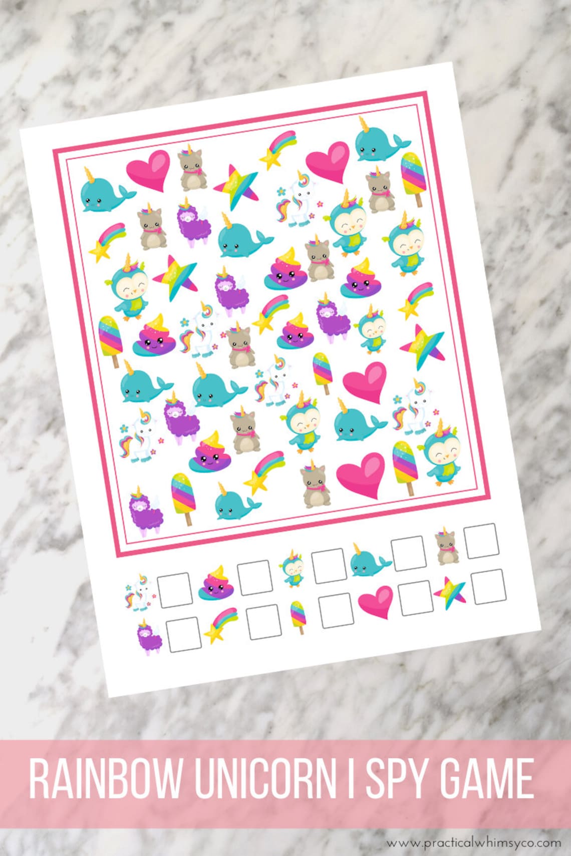 Printable Rainbow Seek and Find Birthday Party Game for Kids - Etsy