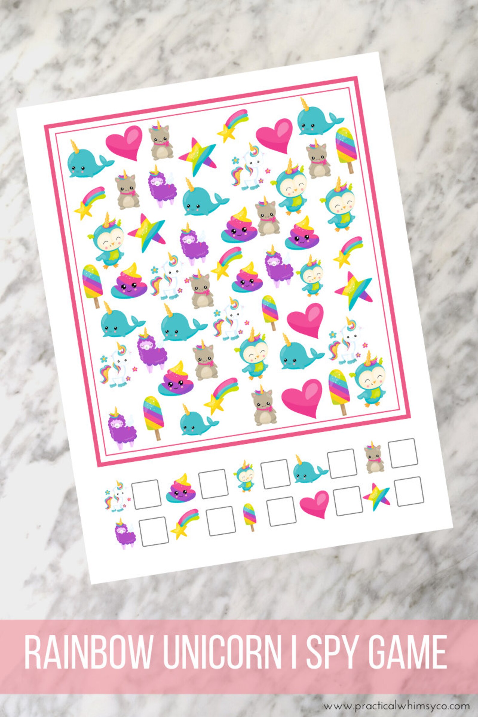 Printable Rainbow Seek and Find Birthday Party Game for Kids - Etsy
