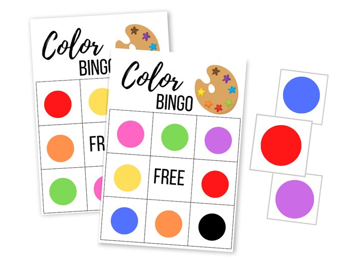 Printable Color BINGO Game, Preschool Digital Download, Kindergarten ...