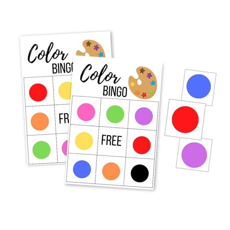 Printable Color BINGO Game, Preschool Digital Download, Kindergarten ...