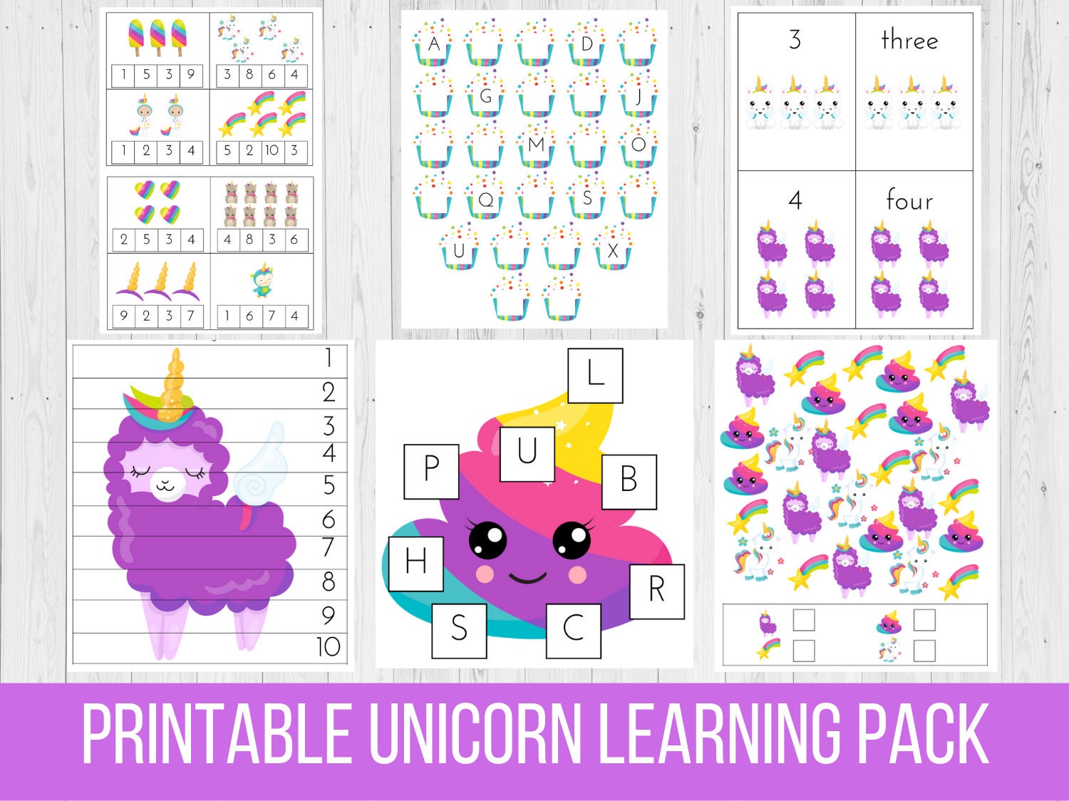 Learning Pack Bundle With Unicorn Tribal Arrow St - Etsy