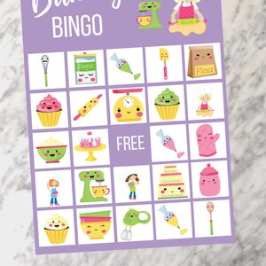 Printable Bakery BINGO Game, Instant Download, Sweet Treat Baking ...