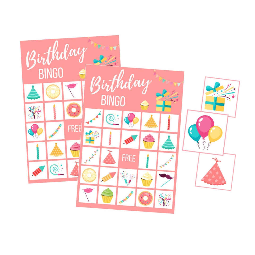 Birthday BINGO Game Printable, 1st Birthday Party Game, First Birthday ...