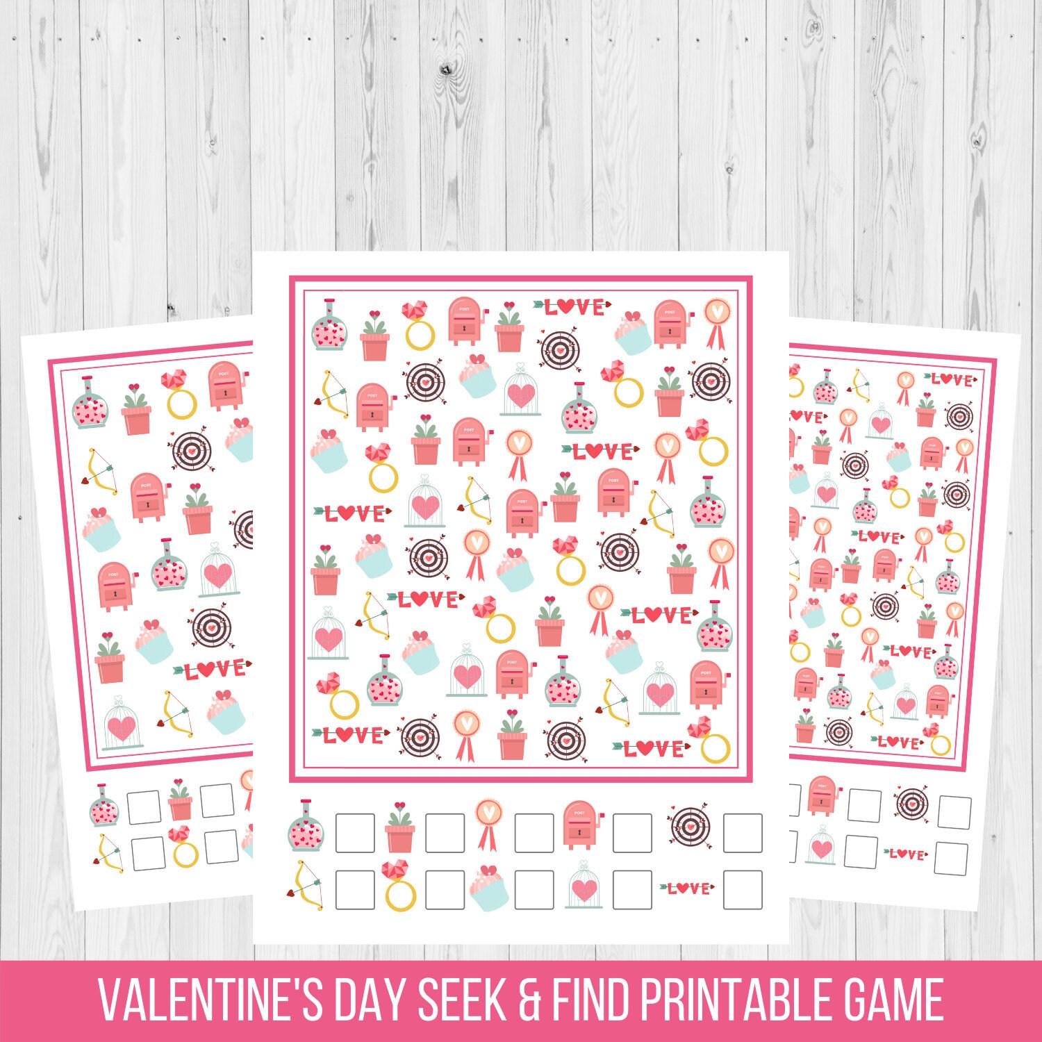 Printable Valentine's Day Seek and Find for Kids, Holiday I Spy Digital ...