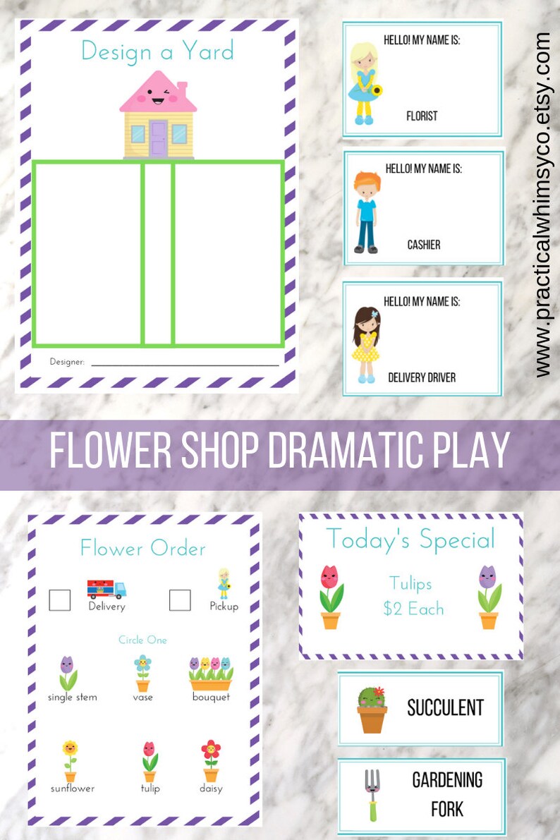 Pretend Flower Shop Preschool Curriculum Garden Center - Etsy