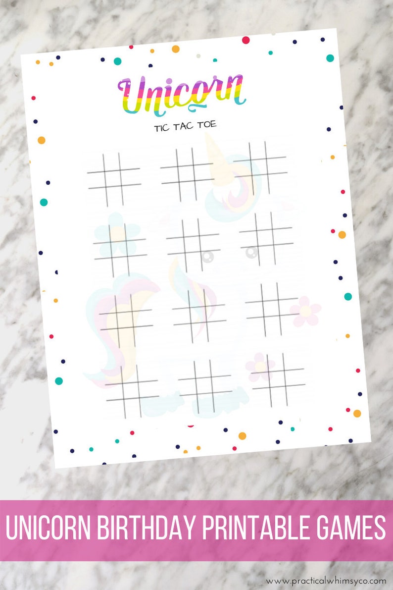 Rainbow Unicorn Birthday Activity Pack Printable - Etsy Australia