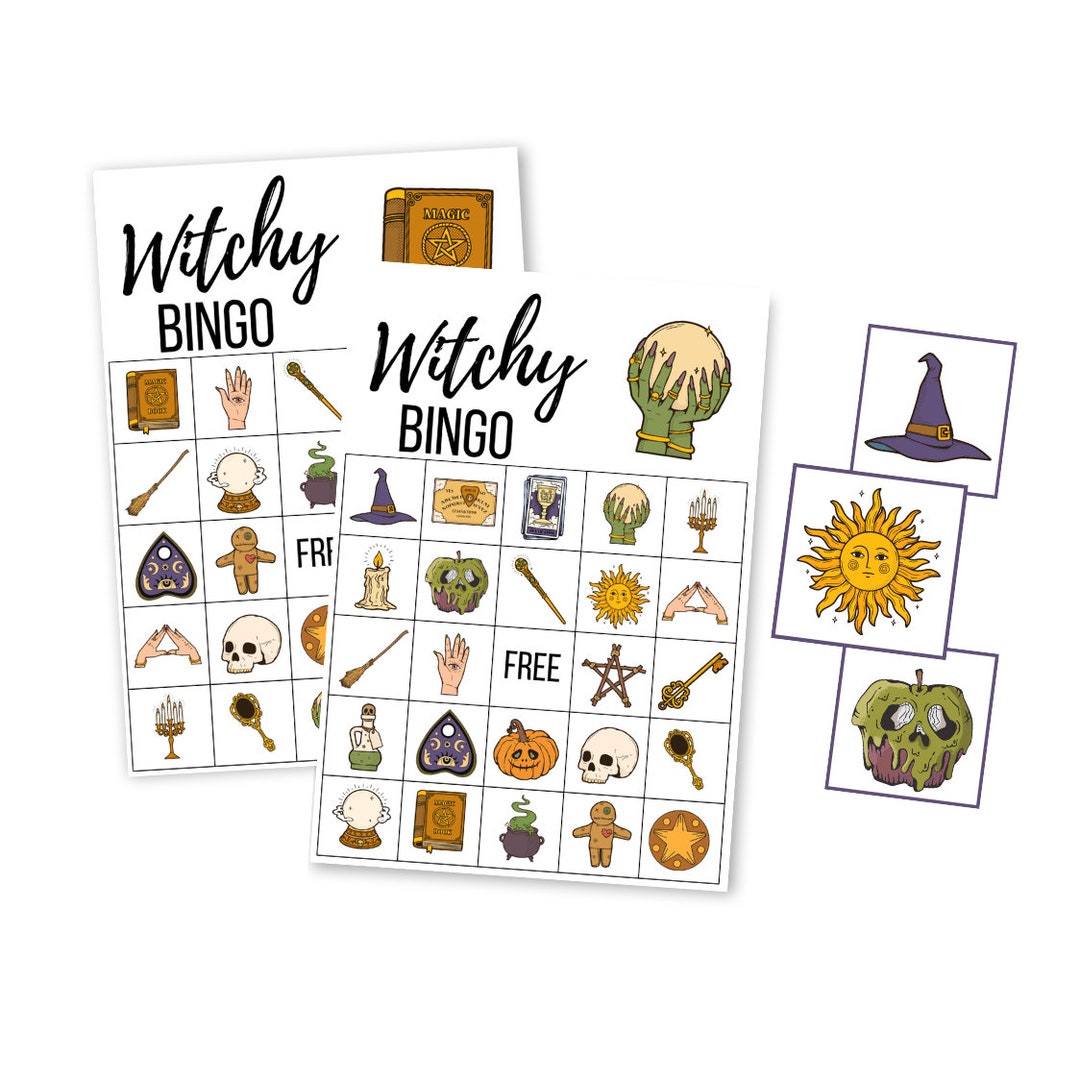 Witchy BINGO, Printable Halloween Party Game, Occult Digital Download ...