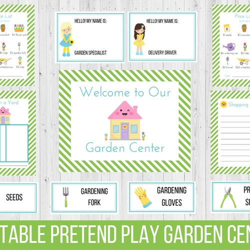 Garden Theme Dramatic Play Printables - Etsy