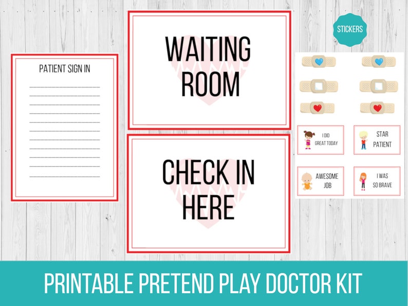 Printable Doctor Dramatic Play for Kids, Preschool Digital Download ...