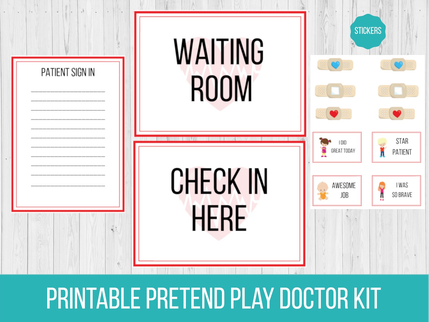 Printable Doctor Dramatic Play for Kids, Preschool Digital Download ...