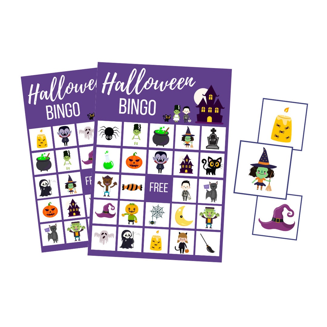 Halloween BINGO, Printable Monster Mash Party Game, Happy Halloween ...