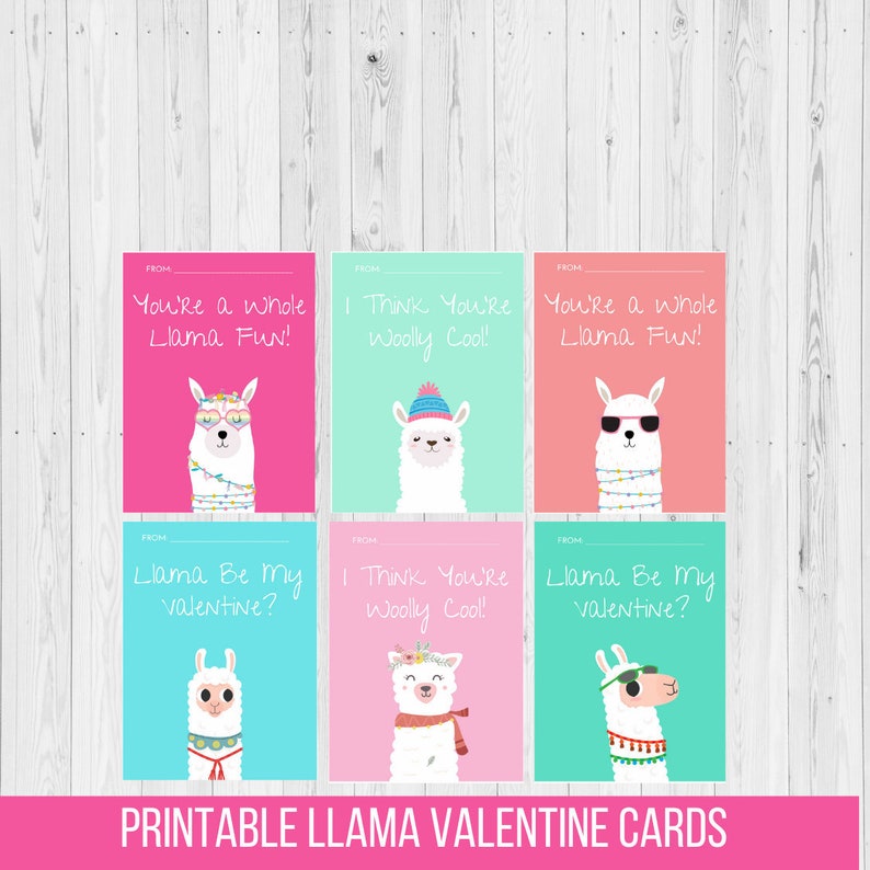 Llama Valentine Printable - Printable Word Searches