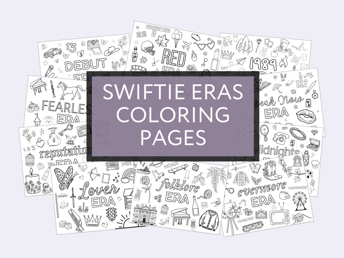Swifties Coloring Book, Coloring Pages Printable, Adult Coloring Pages ...