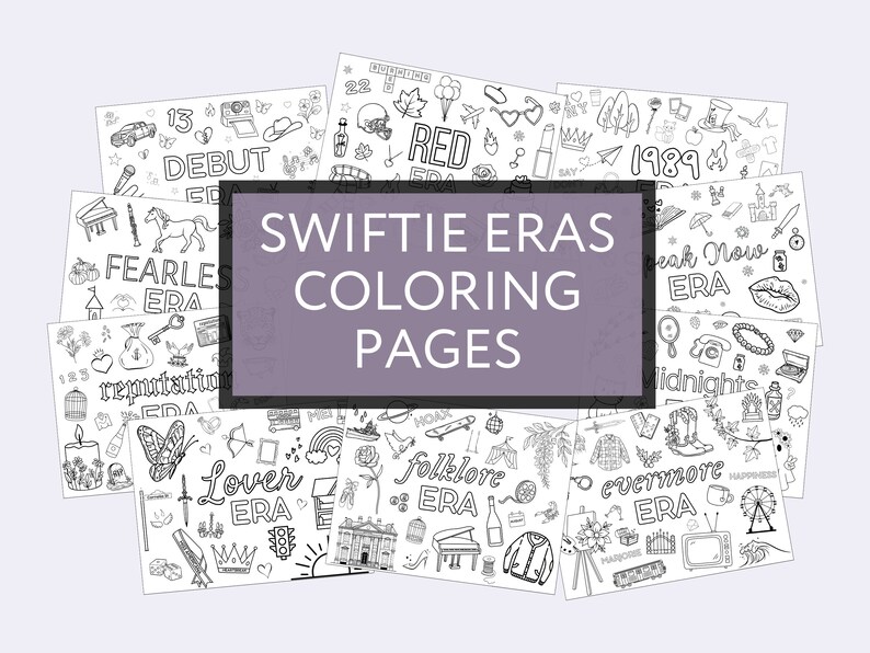 Swifties Coloring Book, Coloring Pages Printable, Adult Coloring Pages ...