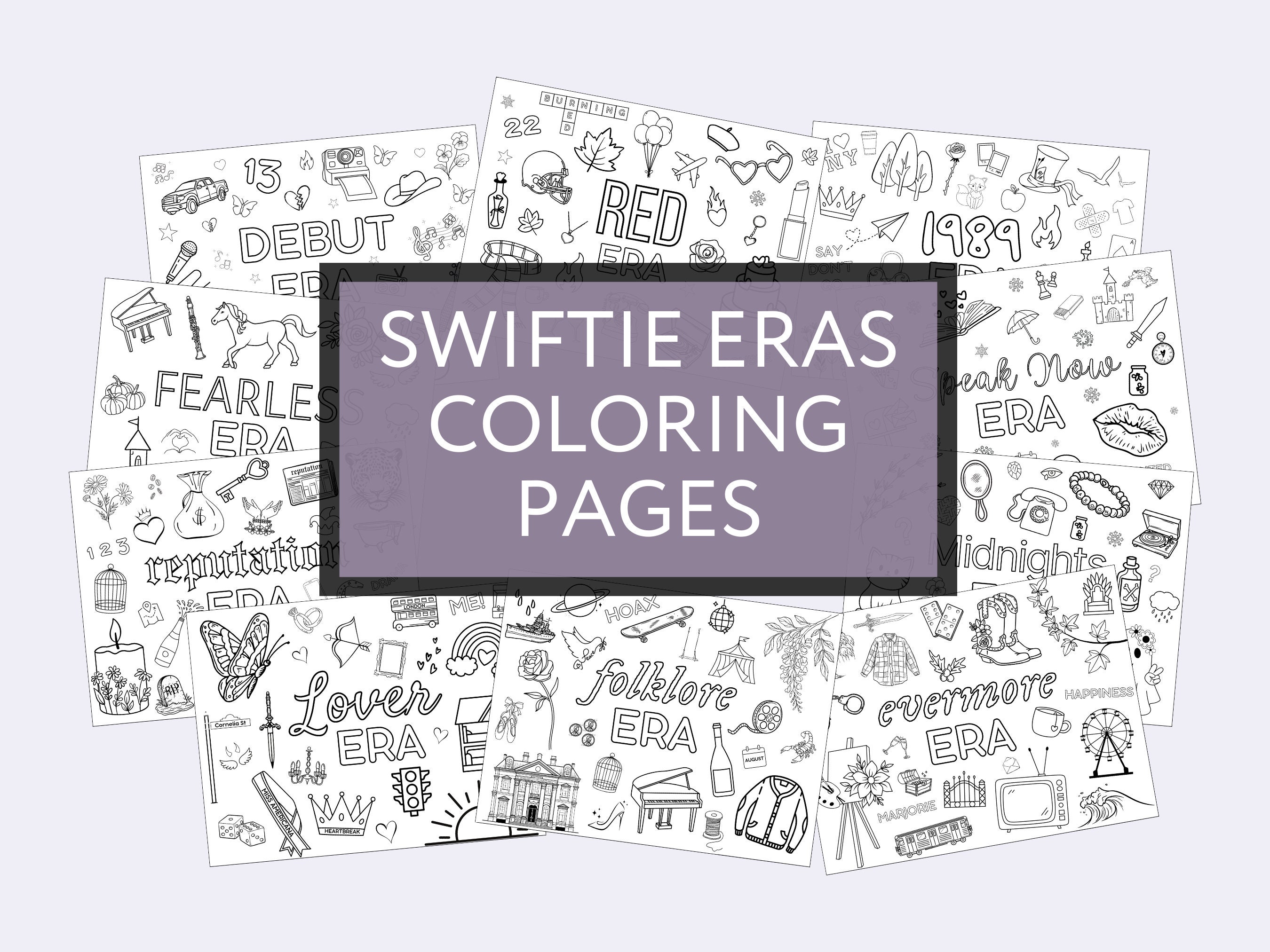 Swifties Coloring Book, Coloring Pages Printable, Adult Coloring Pages ...