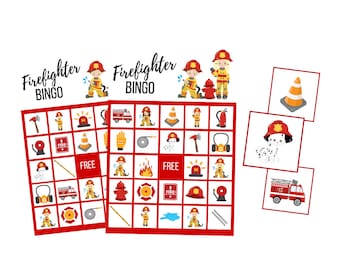 Firefighter Party Game Pin the Water Drop on the Fire - Etsy