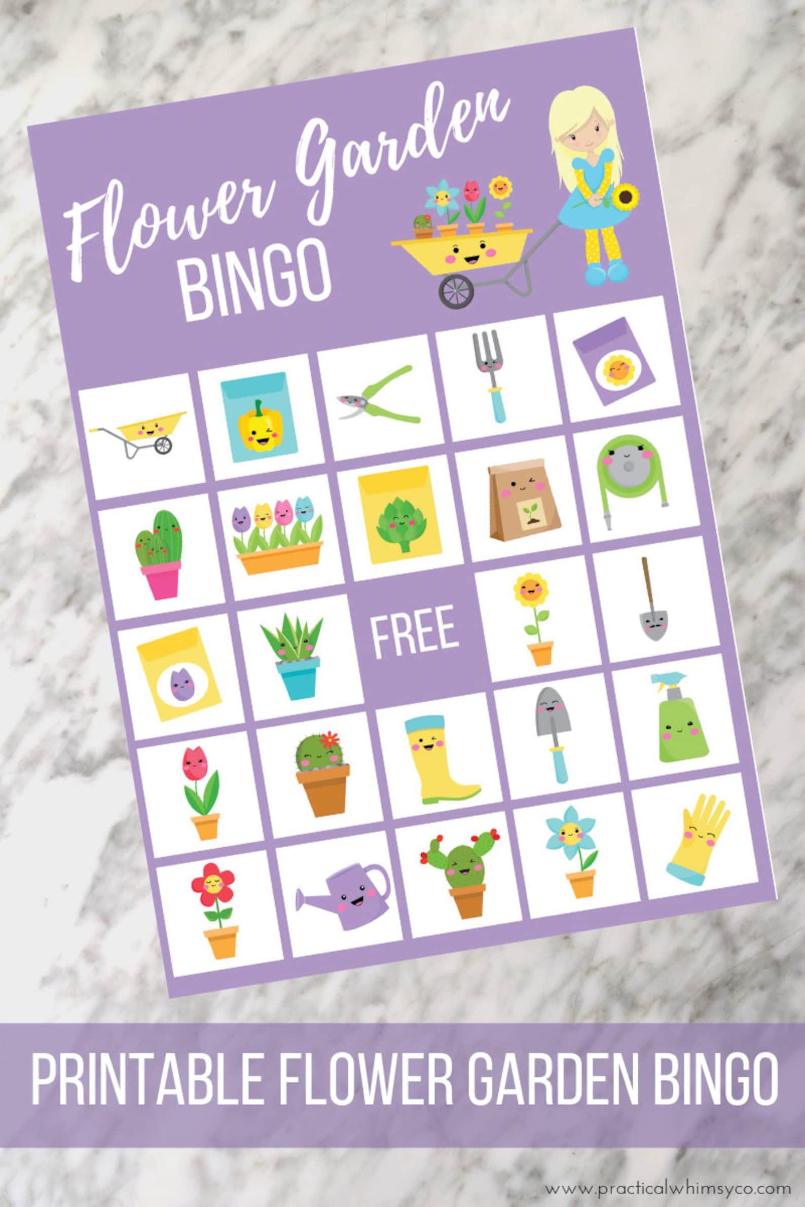 Printable Flower Garden BINGO Cards, Spring Digital Download Game ...